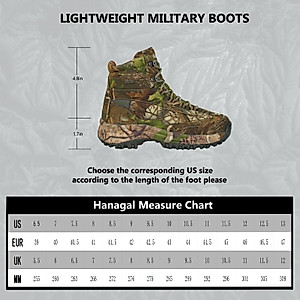 HANAGAL Hunting Boots Lightweight EVA Midsole Waterproof Mens Work Boots Anti-wicking Military Tactical Army Combat Hiking Boots for Men Size 9