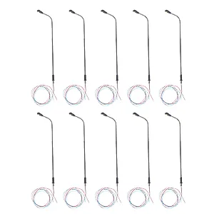 10PCS Model Railway Train Lamp Post 1: 150 Scale Street Lights T N Scale LEDs Light 3V Train Scenery Miniature Accessories