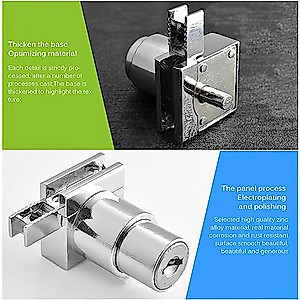 Cabinet Lock Zinc Alloy Office Fittings Multipurpose Metal Latches Door Latch Compact Size Sliding Glass Home Supplies - (Style A, Color: 2 8 2 6 4 4cm)