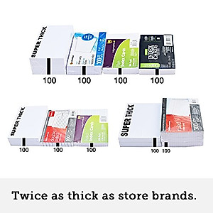 200 SUPER THICK index cards/ 5"x8" / 14pt (0.014") 100lb / blank un-ruled/archival acid-free