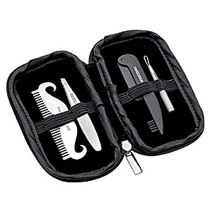 Tweezerman G.E.A.R. Travel Essential Grooming Tools Kit, Black