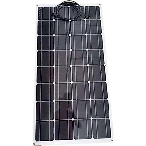 CAJUCA Flexible Solar Panel, 100 Watt 18 Volt Monocrystalline Bendable Solar Charger, Portable Solar Board for RV Tent Roof