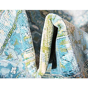 Unique Loom Baracoa Collection Area Rug - Coppelia (8' 4" x 10' Rectangle, Light Blue/ Blue)