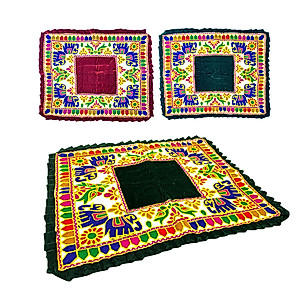 LOVENSPIRE Elephant Pooja Aasan Rug Velvet Prayer Mat Meditation Multipurpose Aasan for Ganesh Pooja Diwali Pooja Mandir and Festive Decor Diwali Decoration Housewarming Gift