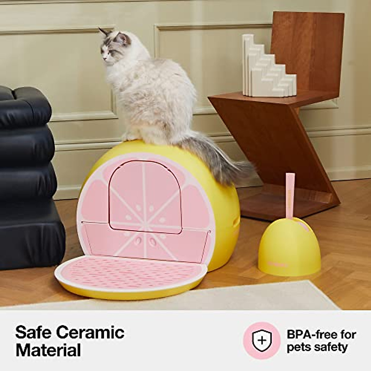 VETRESKA Covered Cat Litter Box, Enclosed Large Cat Litter Box Top Entry Kitty Litter Box with Lid Litter Scoop, Sifting Hooded Kitten Litter Box Drawer Cat Toilet, Perfect for Medium and Large Cats