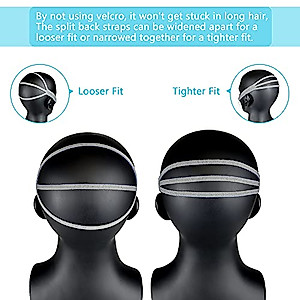 Airfit P10 Strap Large Size CPAP Nasal Pillows Headgear Replacement - Improve Stability & Comfort for Resmed P10 System (2-Pack/Blue)