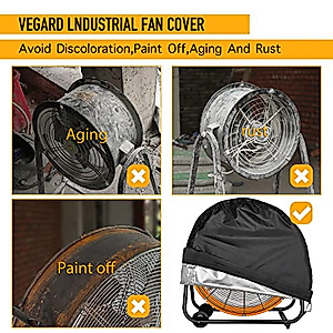 VEGARD Industrial 42" Direct-Drive Drum Fan Cover,Outdoor Fan Cover, Belt Drive Drum Fan Cover, Waterproof&Dustproof Cover for 42" Direct-Drive Drum Fan,High Capacity Barrel Fan,Commercial Floor Fan