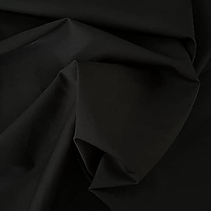 Generic Solid Black Cotton Fabric by The Yard Sewing Quilting Combed Cotton Broadcloth 5 Yard