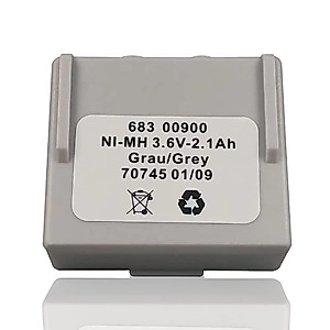 WELLVEUS 68300900 Rechargeable Battery 3.6V-2.1Ah Ni-MH Grau/Grey Battery for HETRONIC Remote Control(Pack of 2)