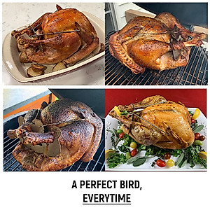 Turbo Trusser for Turkey I As Seen on Shark Tank I Cooks Evenly & Makes Meat Juicier I Easy-to-Use Stainless Steel & Dishwasher Safe I for Ovens, Smokers, Roasters, Grills, Rotisseries, & Deep Fryers