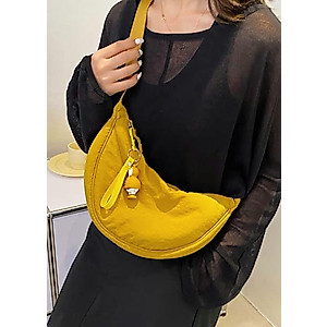 Crossbody Bag Hobo Sling Crescent Bag Women Men Trendy Small Shoulder Bag Purse Dumpling Bag Casual Handbag Adjustable Strap