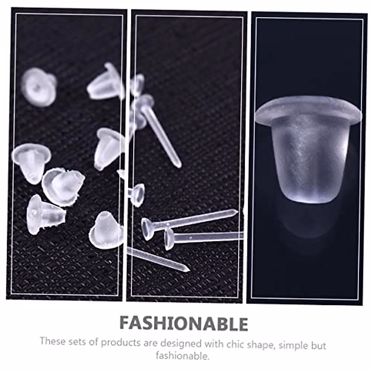 SEWACC 100 Pairs Plastic Earring Backs Locking Plugs Stoppers DIY Earring Accessories for Jewelry Making