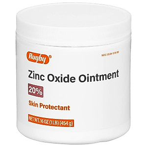 Rugby Zinc Oxide Ointment Skin Protectant - 20% - 16 Oz (1lb) (454 g) (4 Pack)