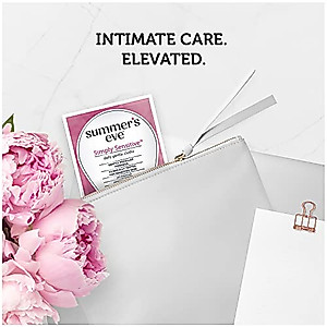Summer’s Eve Simply Sensitive Daily Gentle Feminine Wipes, pH balanced, 16 Count, 12 Pack