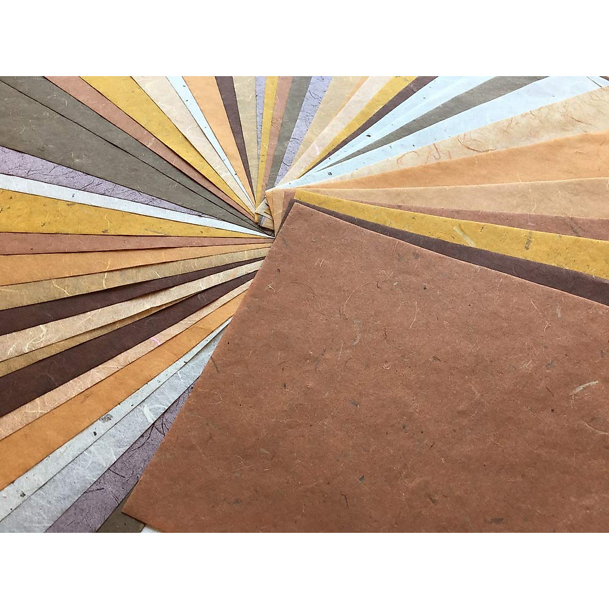 Mixed Brown Mulberry Paper Sheet Design Craft Hand Made Art Tissue Japan Origami Washi