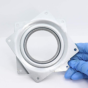 2 Pack 4 Inch Lazy Susan Turntable Bearings Kits ，Rotating Bearing Plate, Spinner Replacement Part, 5/16" Thick for for Display Racks, TV cabinets, Rotating Furniture.