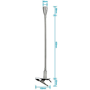 Meanyee Touch Switch Stepless Dimmable Flexible Clip On Desk Lamp/Clip on Lights Dimming Clamp Table Lamp/Clamp on Lights for Reading/Working/Study/Bedside/Bedroom/Book Lights(Warm White3000-3200K)