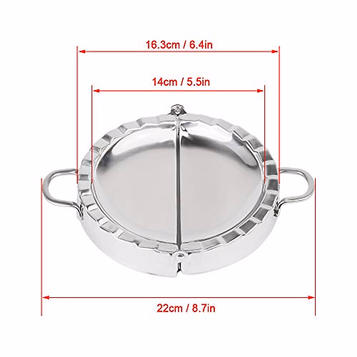 PAMISO Large Empanada Maker, 6 inch Empanada Seal with 7 Inch Dough Cutter Circle, Stainless Steel Empanada Press, Pastry Tools, Pocket Pie