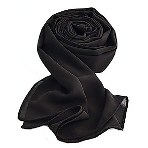 Txameru Hijab for Women Chiffon Hijab Scarfs for Women Shawl (Black)