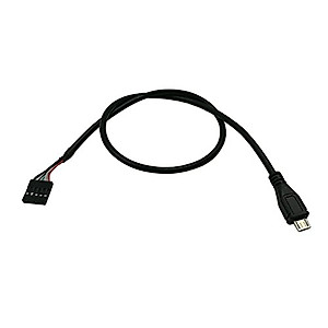 zdyCGTime 50CM Micro USB 5pin Male to 1x 5Pin Female 0.1" USB Header PCB Motherboard Cable