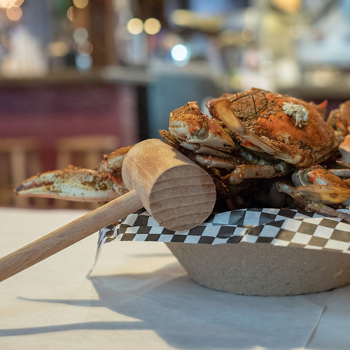 Fox Run Wooden Crab Mallet, 8 x 2.25 x 1.25 inches, Brown