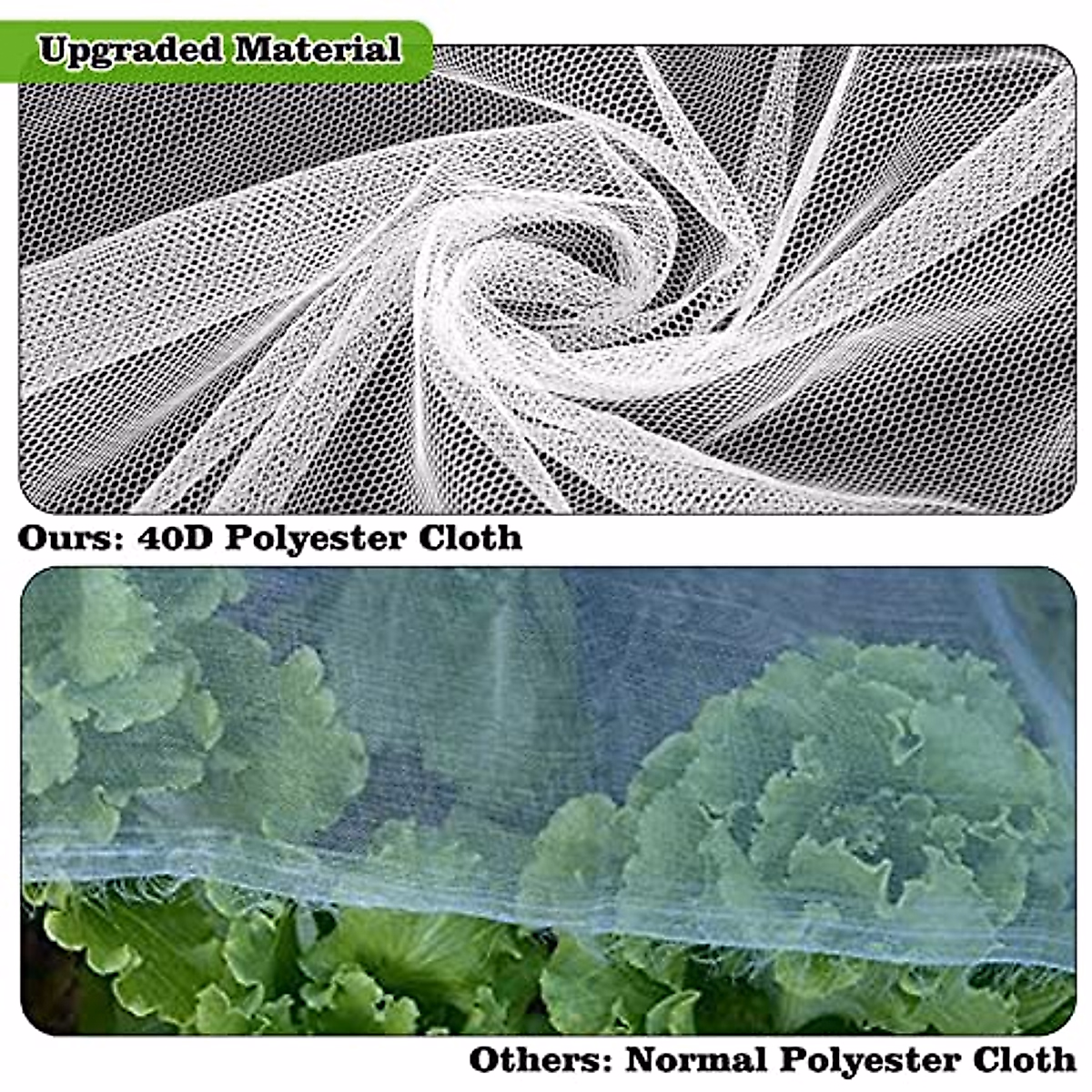 Mosquito Netting 39x10Ft Garden Mesh Netting, Bug Insect Mosquito Fly Bird Net, Animals Barrier Protection Net, White 3x12 m