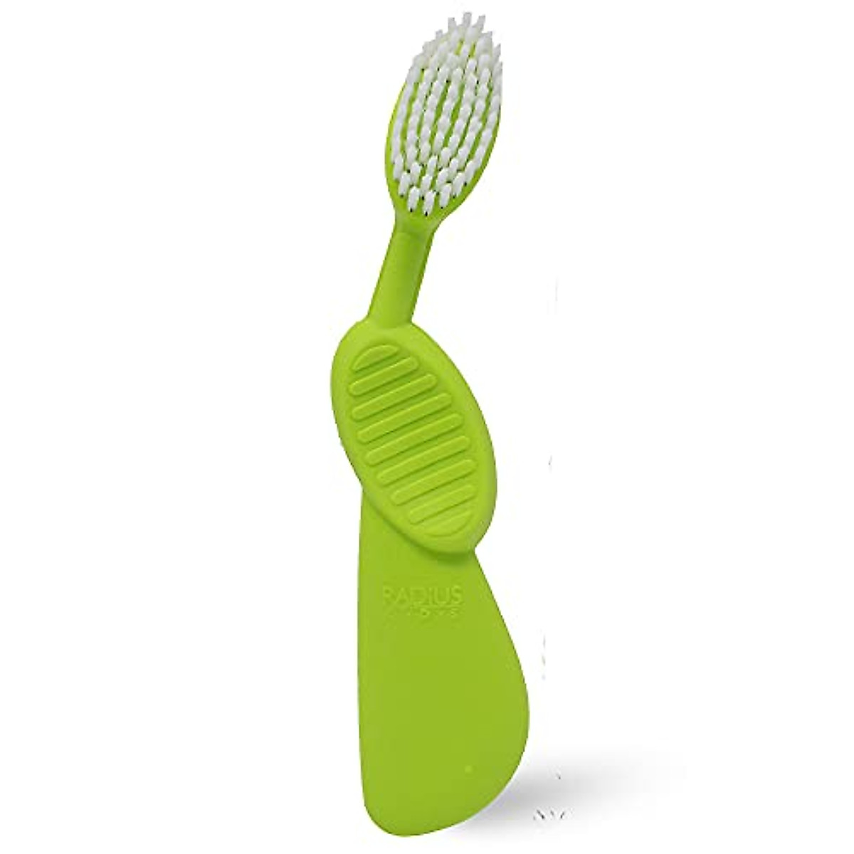 Radius Toothbrush Flex Brush BPA Free & ADA Accepted Designed to Improve Gum Health & Reduce Gum Issues - Right Hand - Lime White - Pack of 1