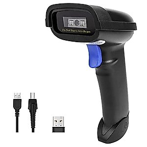NETUM Bluetooth Barcode Scanner, Compatible with 2.4G Wireless & Bluetooth Function & Wired Connection, Connect Smart Phone, Tablet, PC, CCD Bar Code Reader Work with Windows, Mac,Android, iOS
