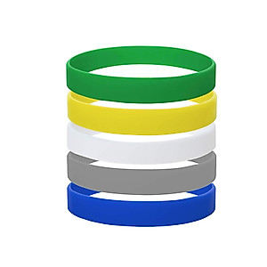 MZZJ 5 Pack-NO NEEDLES OR BP THIS ARM Bracelet Medication Alert ID Jewelry,100% Silicone Rubber Safety ID Outdoor Sport Health Warning Bracelet Band for Unisex,SOS Emergency Bracelet,7.48",Style 4