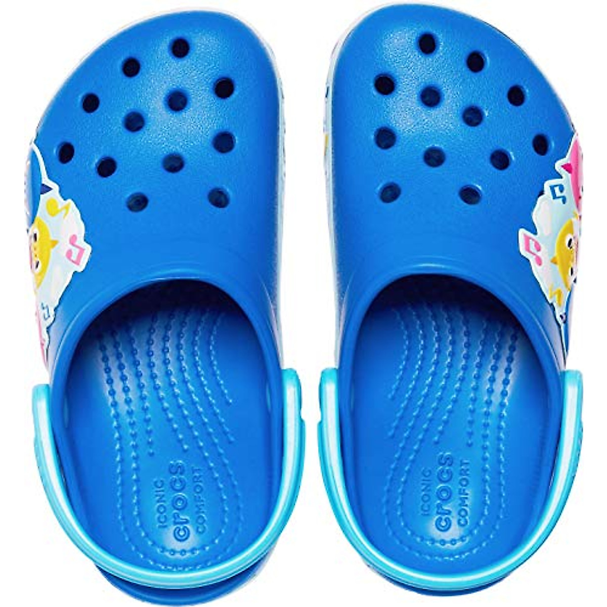 Crocs Kids' Baby Shark Band Clog , Bright Cobalt, 10 Toddler