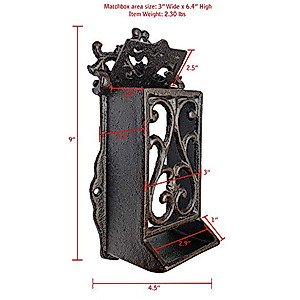 NACH Cast Iron Vintage Match Box Holder