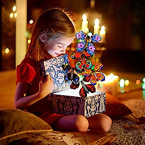 Shyflpopo 18Pcs Magic Flying Butterfly Wind Up Butterfly Flutter Flyers Butterflies Rubber Band Powered for Surprise Wedding Birthday Gift Party Playing Classic Novelty Gag Toy