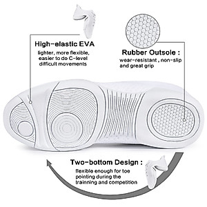 CADIDL Cheer Shoes Women White Cheerleading Shoes for Girls & Youth 6 (M) US