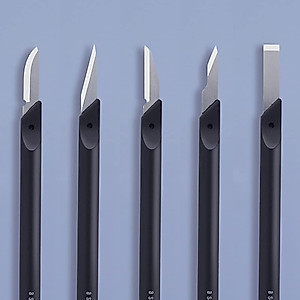 ALLEX Japanese Exacto Craft Knife with Blade Cover (0.2" Chisel), Made in JAPAN, Razor Sharp Japanese Stainless Steel Fixed Blade, Precision Hobby Knife for Crafting, Art, Modeling, Leather Work