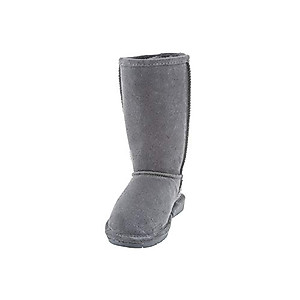 BEARPAW Emma Tall Youth Boot,Charcoal,4 M US Big Kid
