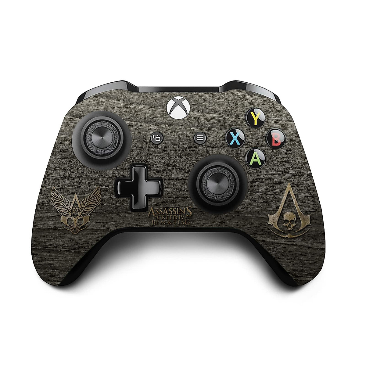 Head Case Designs Officially Licensed Assassin's Creed Wood And Gold Chest Black Flag Graphics Matte Vinyl Sticker Gaming Skin Decal Cover Compatible With Xbox One S Console and Controller Bundle
