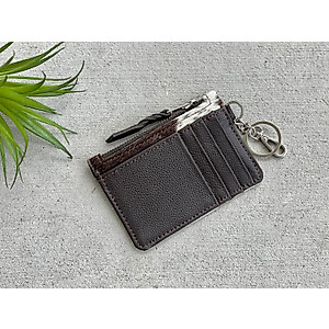 Chic Cowhide Keychain Wallet with Credit Card Holder, Coin Purse - Ideal Gifts for Her