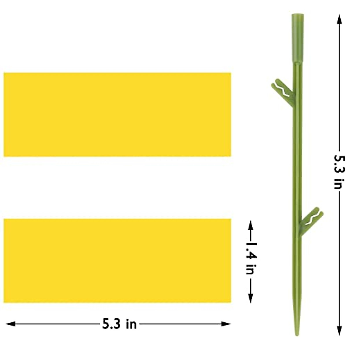 ALLRoad 42 Pcs Yellow Sticky Houseplant Traps Gnat Flying Insect Trap Indoor Fruit Fly Stakes Trap