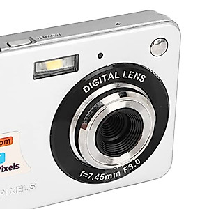 4K Digital Camera with 2.7in LCD Screen, 48MP 8X Zoom Compact Camera with Fill Light Rechargeable Digital Cameras for Beginner, Support Continuous Shooting (Silver)