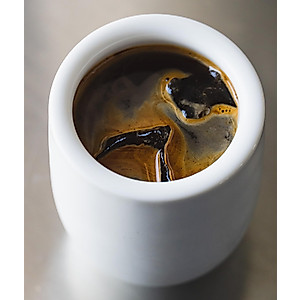 MU MO 7 Ounce Eggshell Porcelain Tea Cup Cappuccino Cups for Coffee Drinks, Latte, Cafe Mocha and Tea, White Ceramic Cups