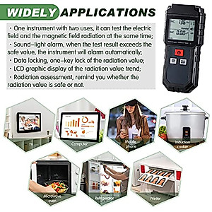 3 Pcs Ghost Hunting Equipment Kit, EMF Meter and 2 LED Light Up Motion Activated Cat Balls, Digital Electromagnetic Radiation Tester Detector Motion Activated Cat Ball Toy for Outdoor Ghost Hunting