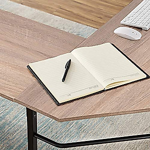 VECELO Computer Desk L Shaped with CPU Stand/PC Laptop Study Writing Table Workstation for Home Office Wood & Metal,Oak,66"