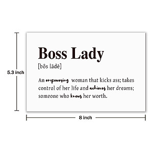 Serviky Funny Boss’s Day Card for Women, Best Boss Appreciations Birthday Gifts for Her(Boss Lady)