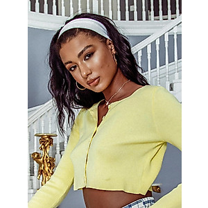 Bmobuo Headbands 6Pcs, Hair Bands for Women's Hair: Soft Cloth Fabric, Non-Slip, Yoga, Gym, White, Black, Beige, Pink, Khaki, Brown, Deep Brown Headbands