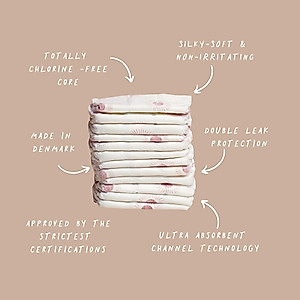 Joonya Baby Diapers, Size 2 S (7-13 lb) - 6 Bags of 30 (180) - New Range - NonToxic, Eco-Friendly, Ultra Slim, Overnight Use - Made in Denmark