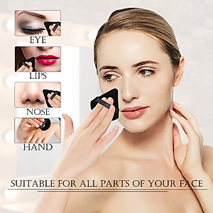 Triangle Powder Puff, Bvcewilty 6 Pieces Soft Velour Makeup Puff for Loose and Body Powder