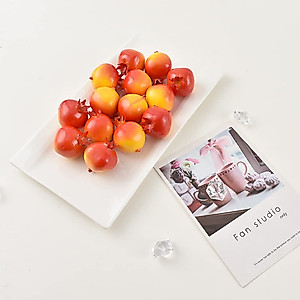 VIOCIWUO Mini Artificial Pomegranate Fake Fruit Simulation Home Kitchen Party Decorate Emulation Food Teaching Aid Festival Decorations 20PCS