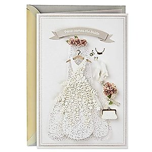 Hallmark Signature Wedding, Bridal Shower, or Engagement Card (Here Comes the Bride)