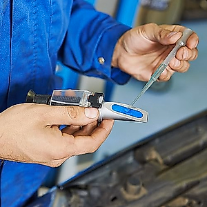 3-in-1 Antifreeze Tester in Fahrenheit Scale for Checking Freezing Point and Concentration of Ethylene Glycol or Propylene Glycol Based Automobile Antifreeze Coolant, Also for Battery Acid Condition