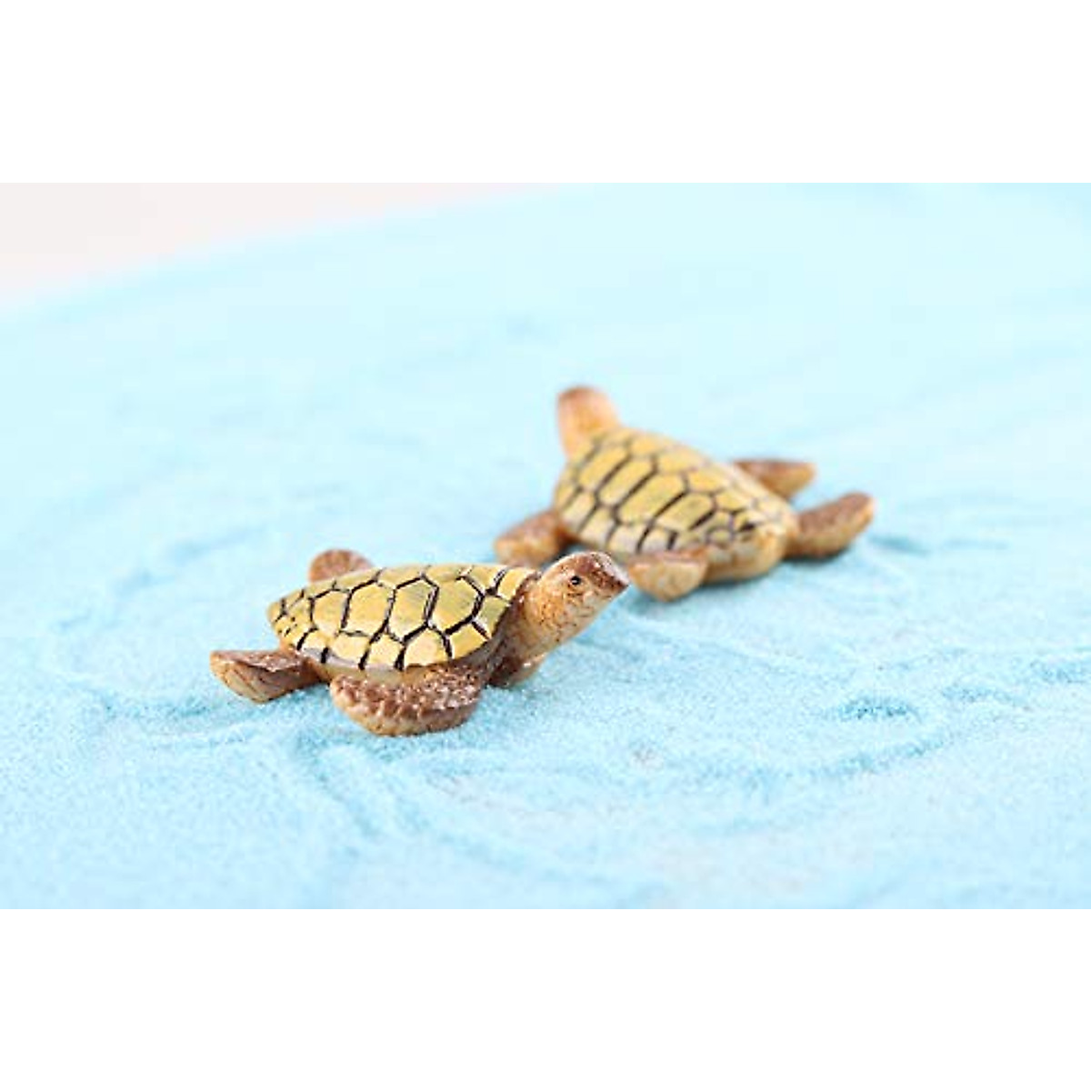 Exasinine 10 Pcs Sea Turtle Miniature Turtle Statue  Resin Figurines Fairy Garden Accessories Cake Toppers Decoration Set for Succulent Planter Moss Landscape DIY Terrarium Home Décor